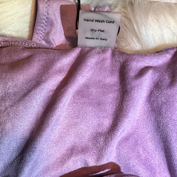 REVOLVE | Swim | Monica Hansen Beachwear Violet Suade Onepiece Swimsuit ...